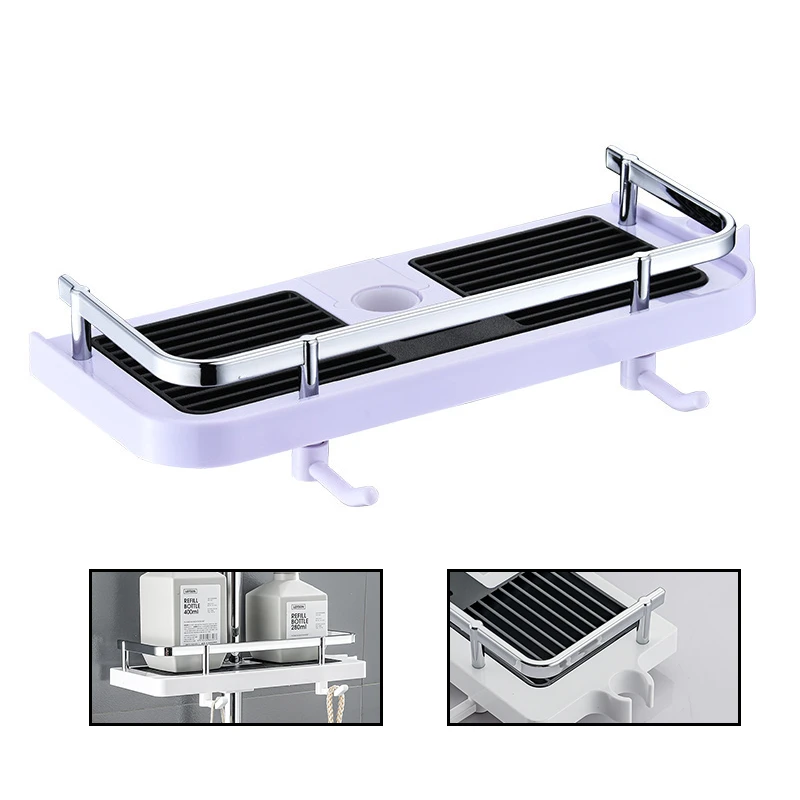 Shower shelf home bathroom bathroom lift bracket without holes bathroom ...