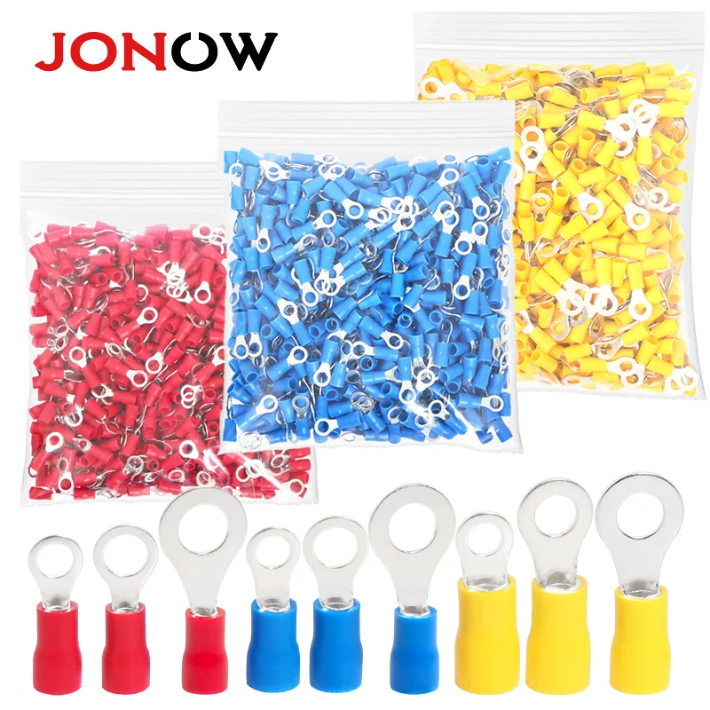 500PCS-Ring-Crimp-Terminals-Insulation-Ferrule-Lugs-Quick-Splice ...