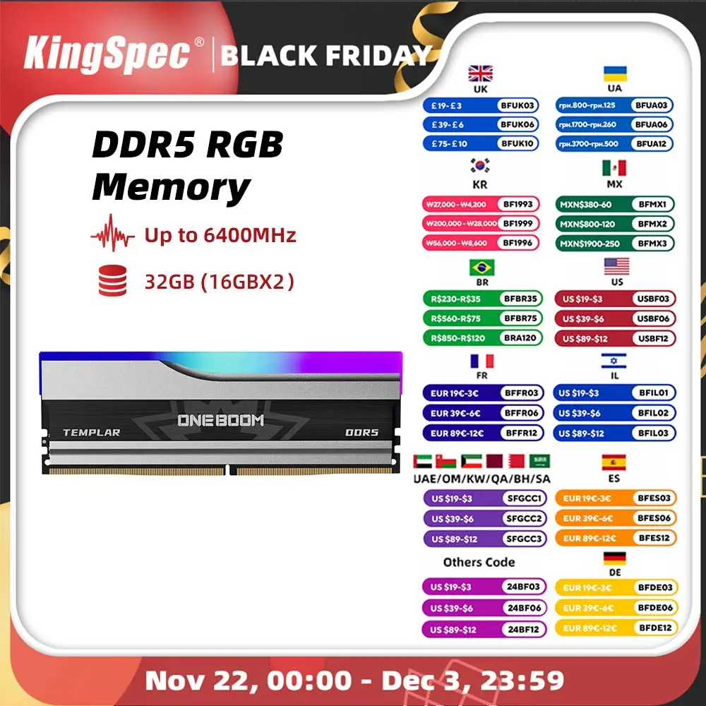 KingSpec-memoria-RAM-DDR5-RGB-16GB-32GB-16GBx2-6000MHz-6400-MHz-m-dulo ...