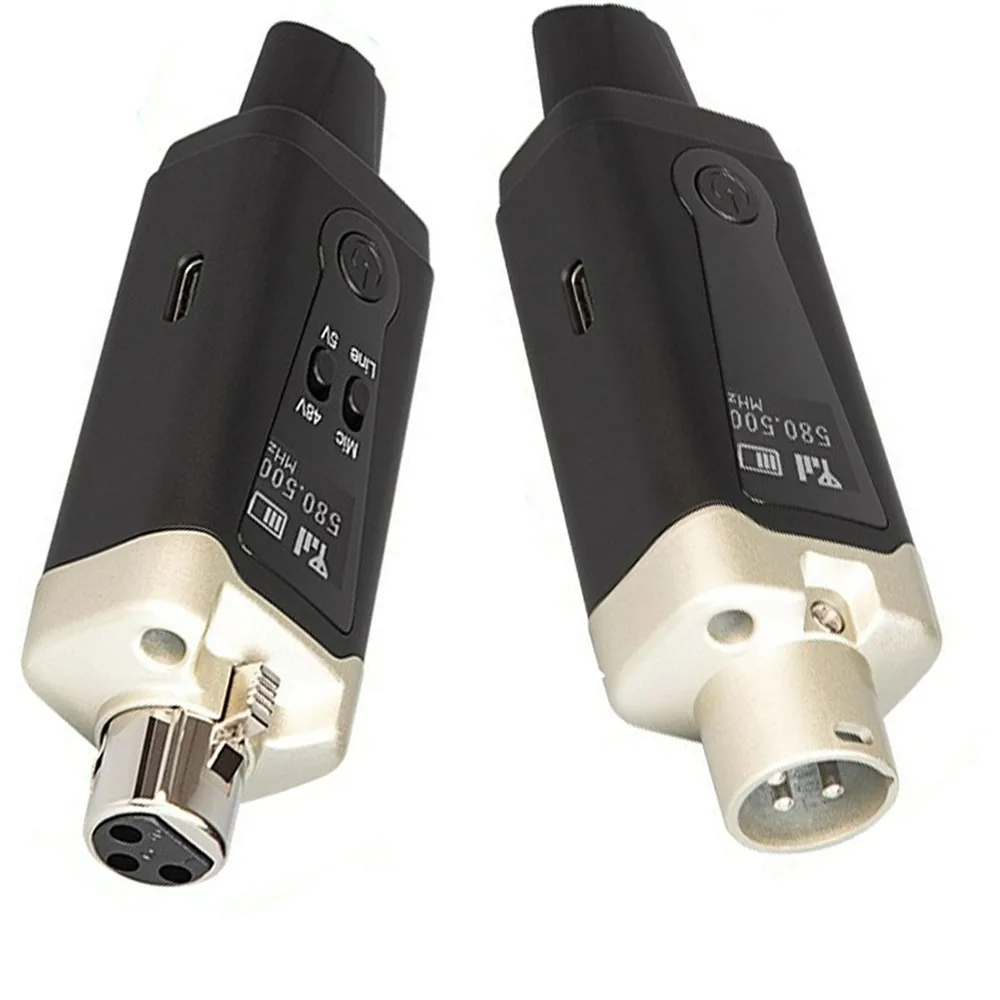 Wireless-Microphone-System-XLR-Mic-Converter-Adapter-MA5-UHF-Automatic ...