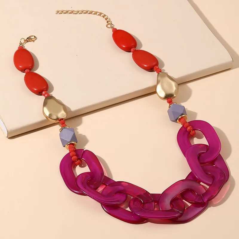 Trend-Colourful-Acrylic-Beaded-Chain-Necklaces-for-Women-Party-Jewelry ...