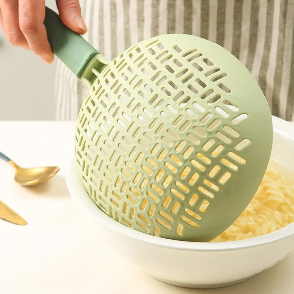Silicone Pasta Draining Colander Heat-resistant Anti-scald Long Handle ...
