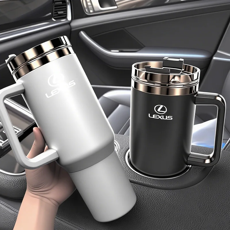 1200ML Stainless Steel Thermos Cup Car Accessories Coffee Mug For Lexus ...