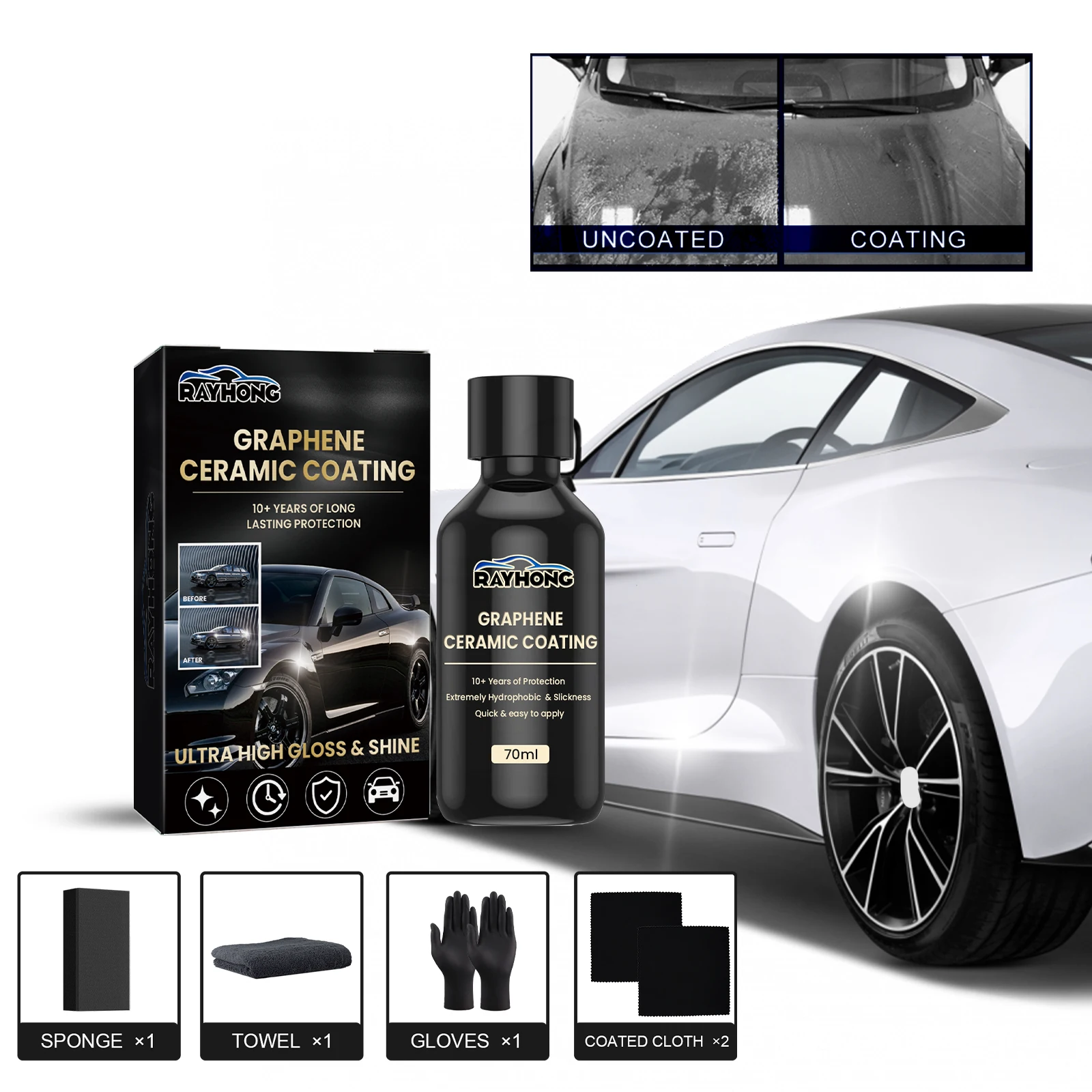 1-5x Nano Ceramic Coating Graphene Advanced Technology Super ...
