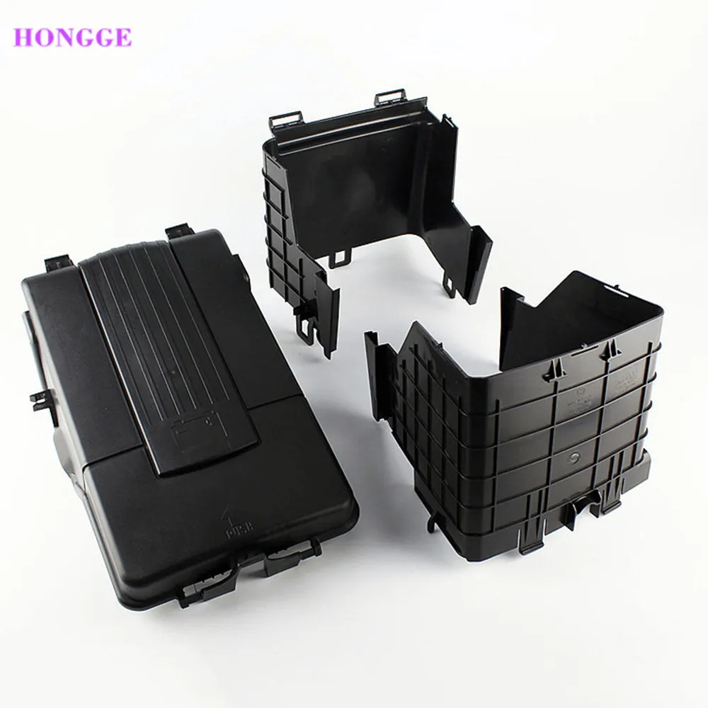NEW 3 Pcs Battery Cover Dust Cover Assembly for VW Golf 5 6 Passat B6 ...