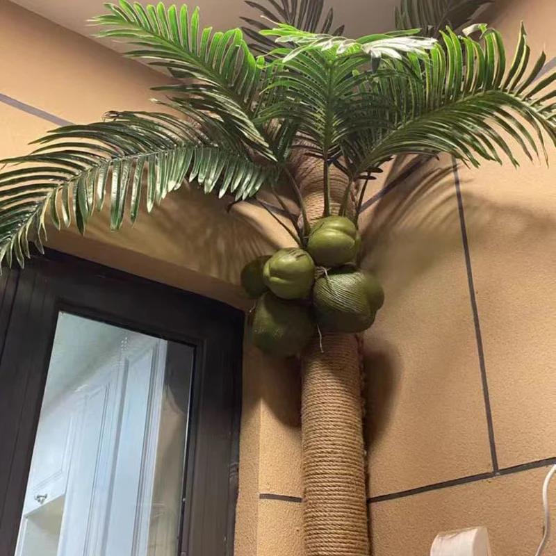 Simulated-coconut-tree-balcony-wrapped-with-drainage-pipes-decorated ...