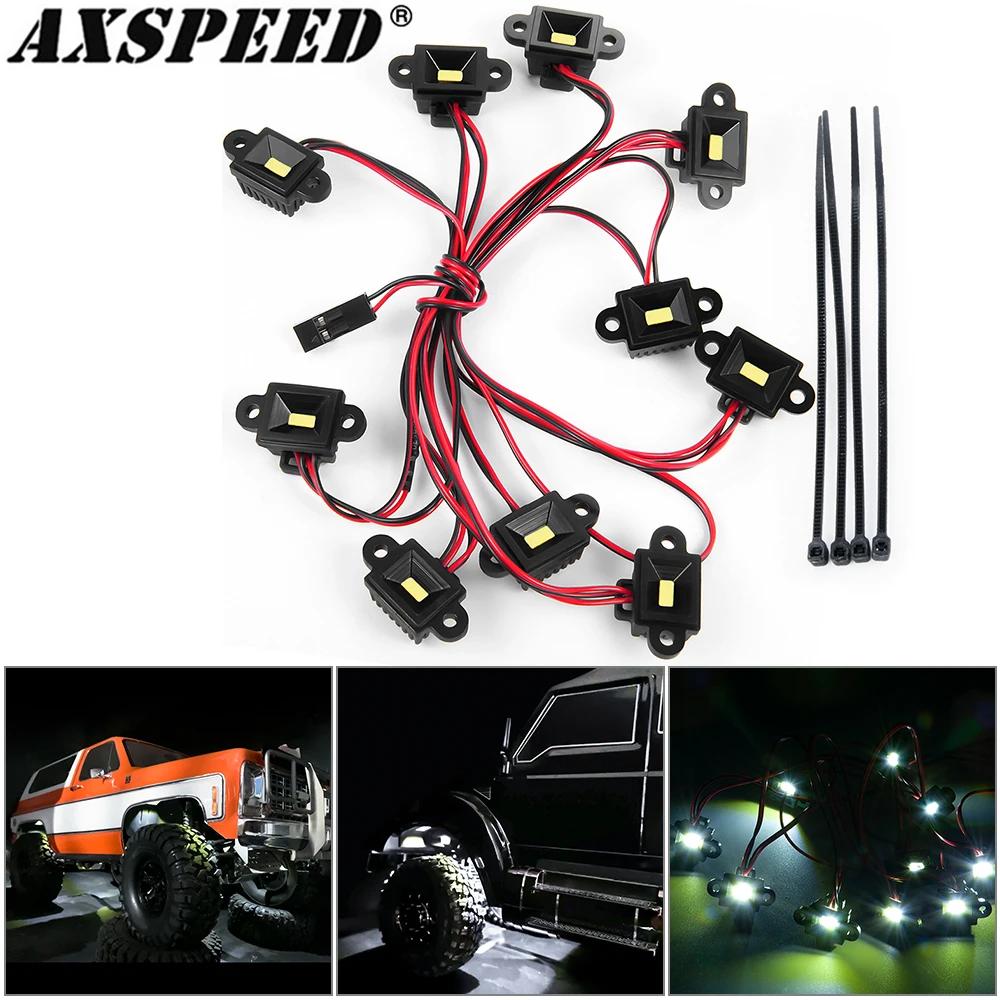 AXSPEED LED Lights Kit Wheel Eyebrow Light Wheel Arch Lamp Chassis ...