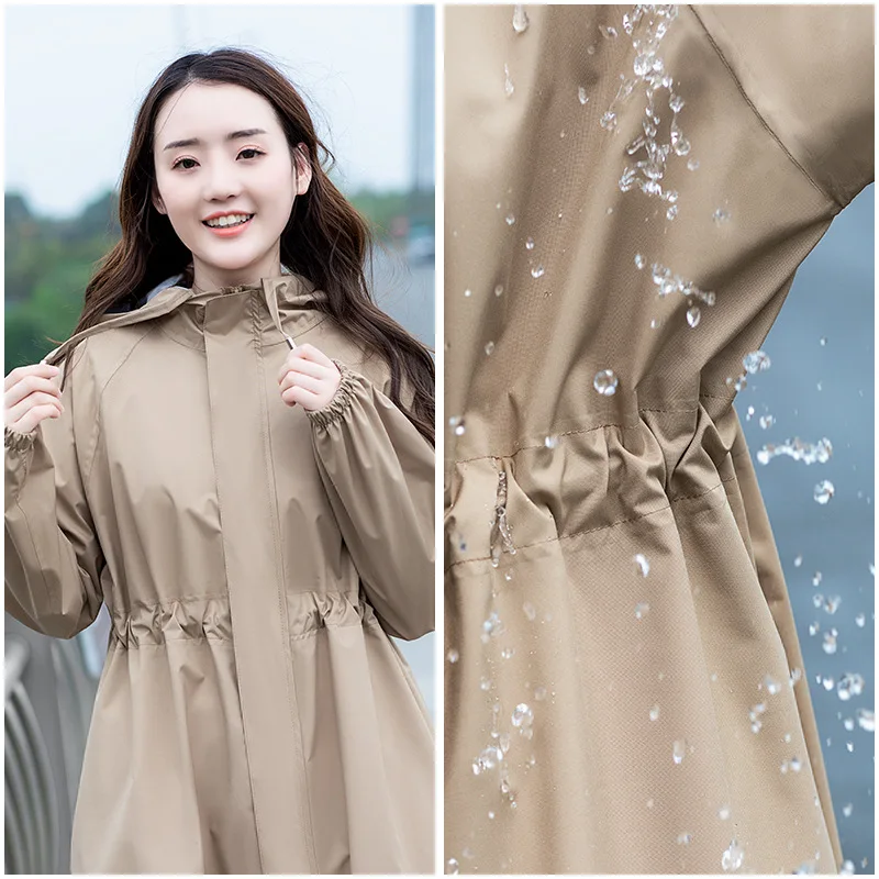 Women-Rain-Coat-Fashion-Long-Impermeable-Hooded-Zipper-Raincoats ...