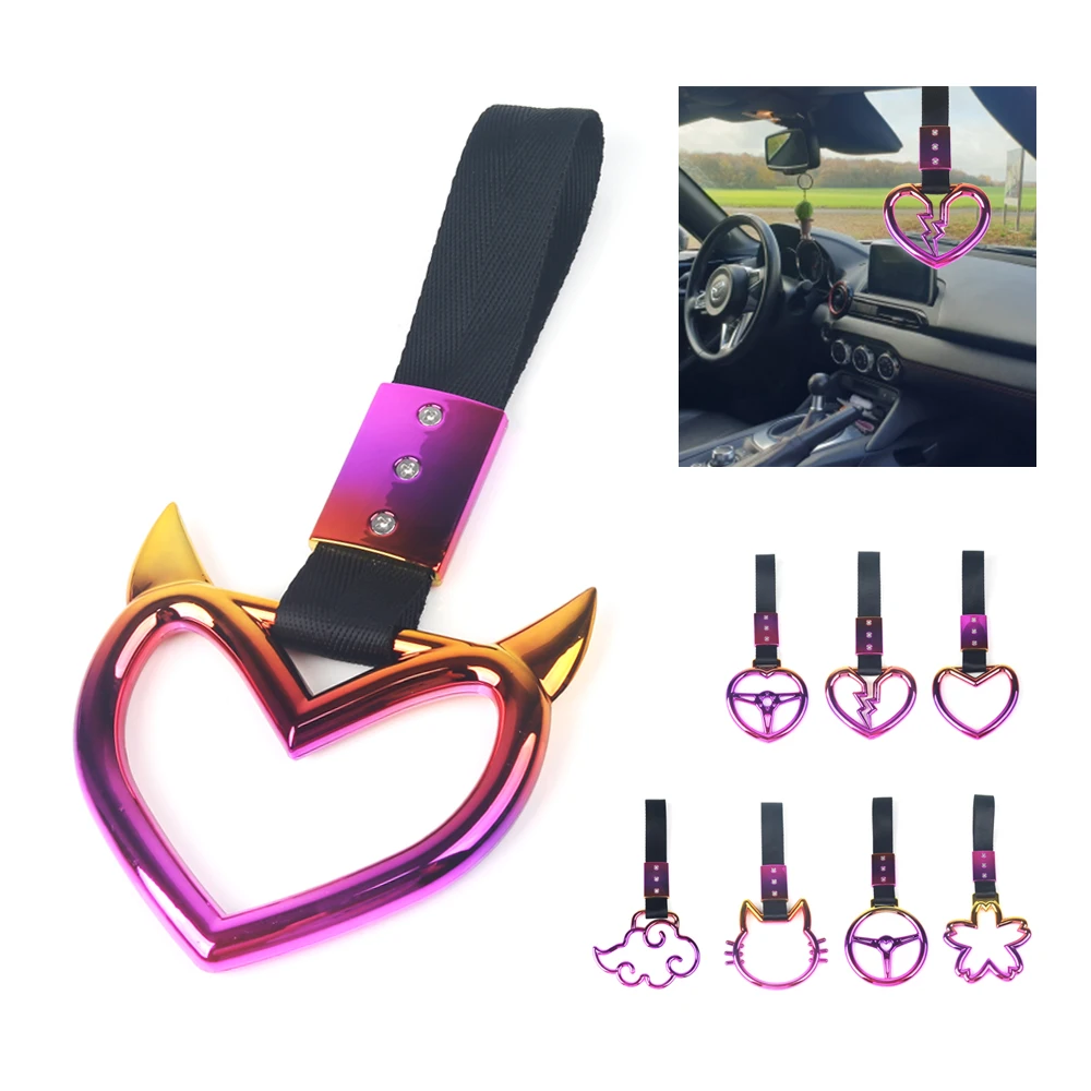 Colorful-Car-Tow-Strap-Tsurikawa-Ring-Heart-JDM-Train-Bus-Handle-Hand ...