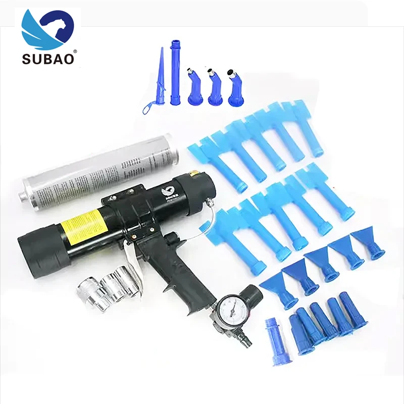 SUBAO 310ML Sealant Glass Glue Spray Gun Adjustable Air Rubber Pistol ...
