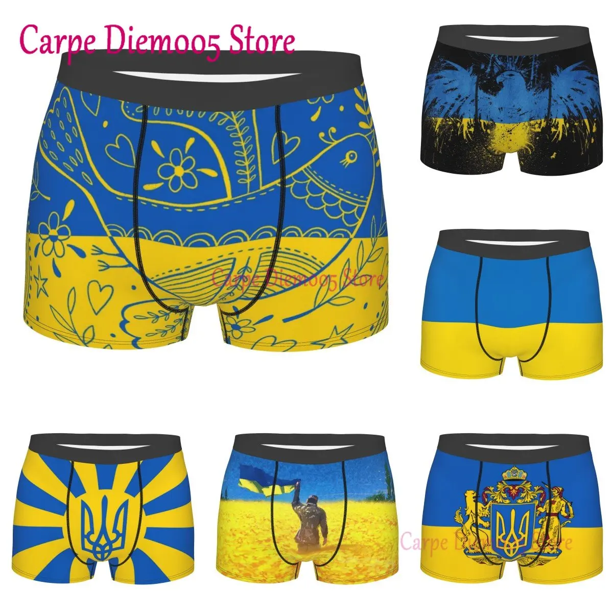 Ukraine Flag Underwear Rasta Boxer Briefs Soft Shorts Panties ...