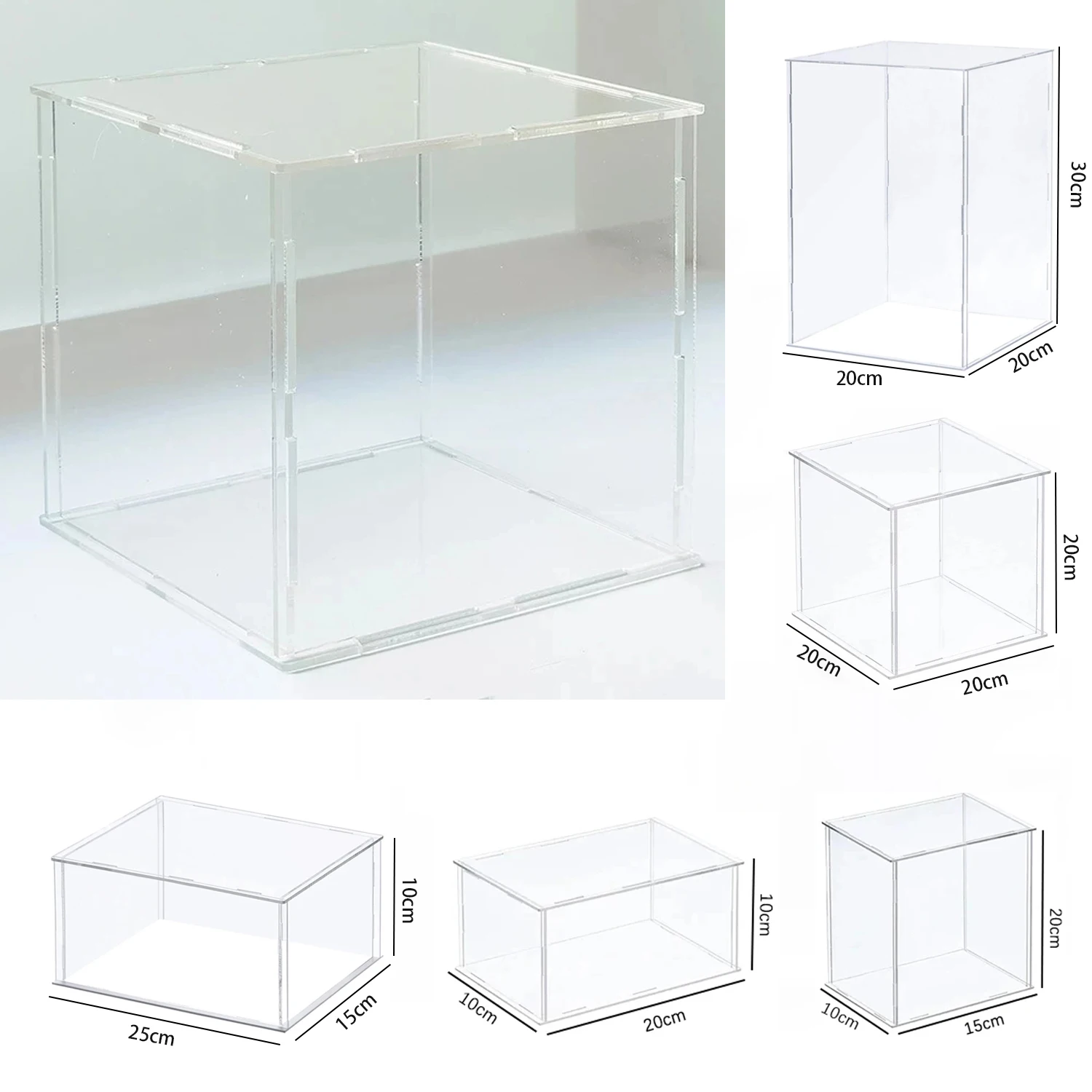Clear-Acrylic-Figure-Display-Cabinet-For-Collection-Dustproof-Display ...