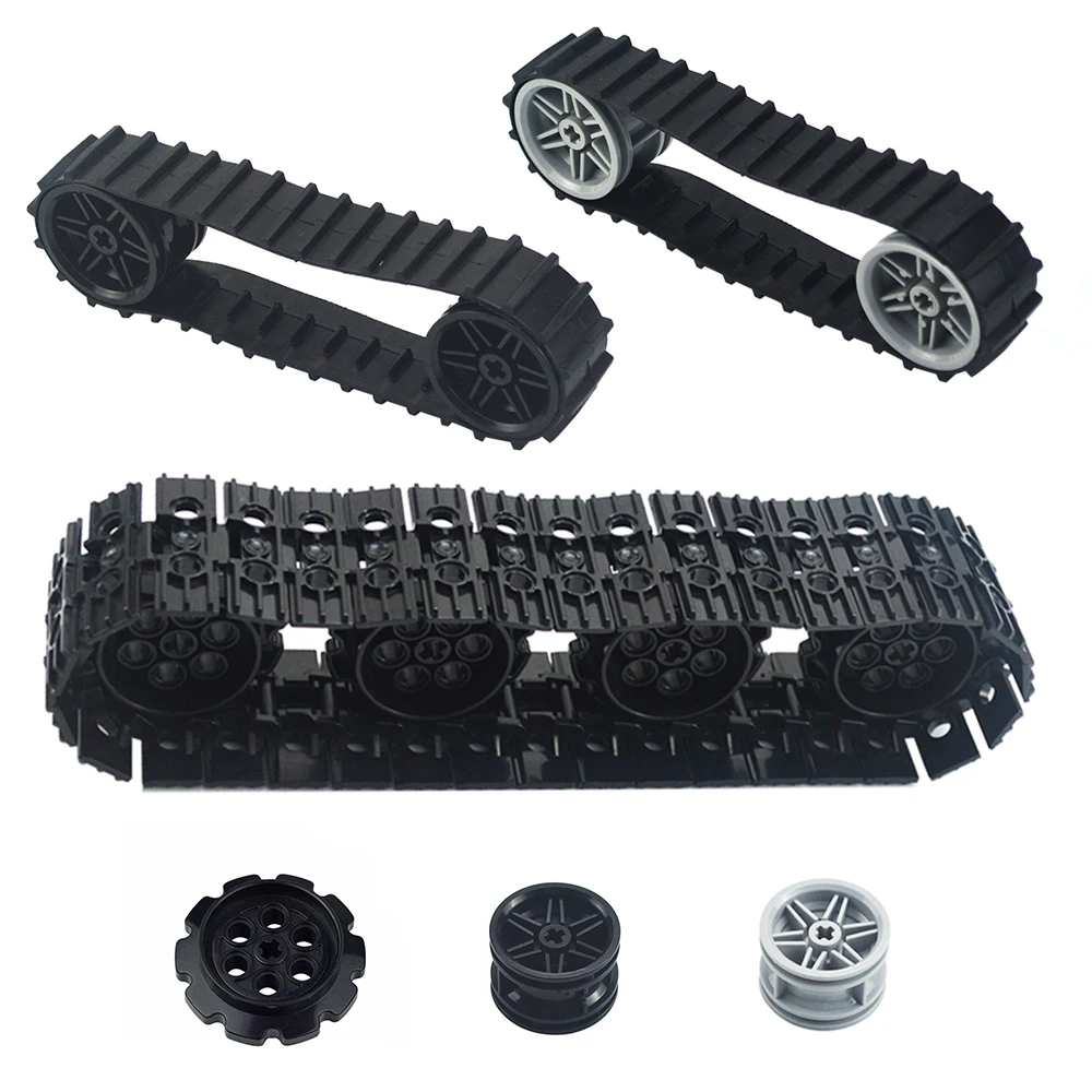 MOC Technical Caterpillar Tank Tracks Building Blocks Chain ...