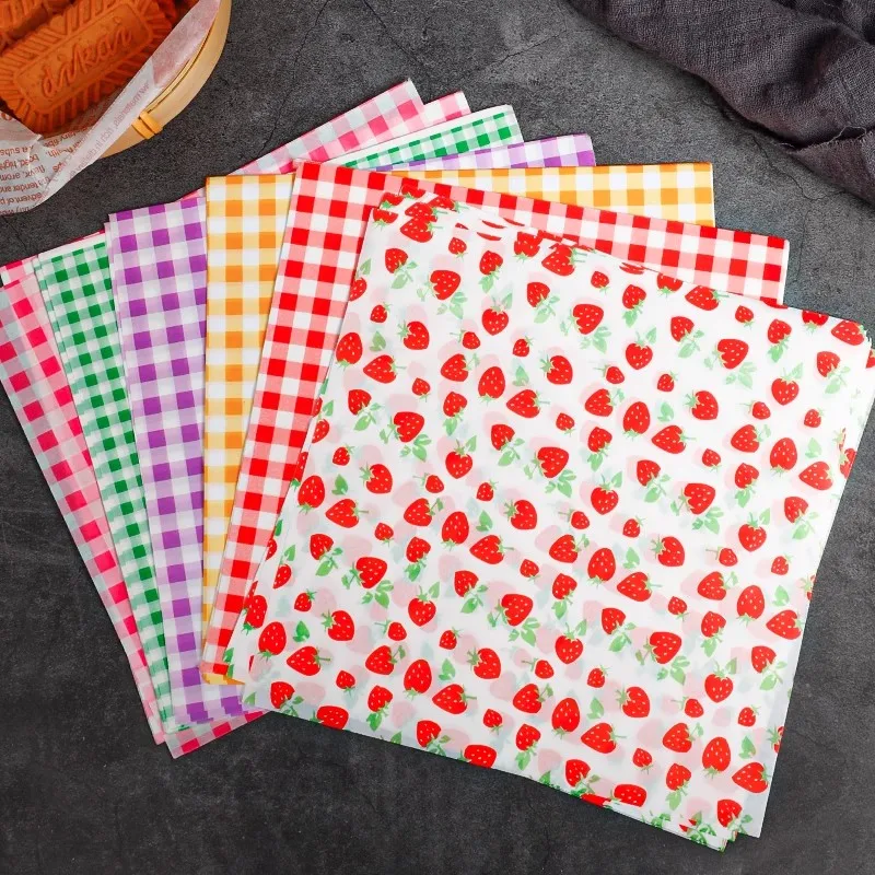 25-50Pcs-Oilpaper-Wrapping-Paper-for-Bread-Sandwich-Burger-Fries-Food ...