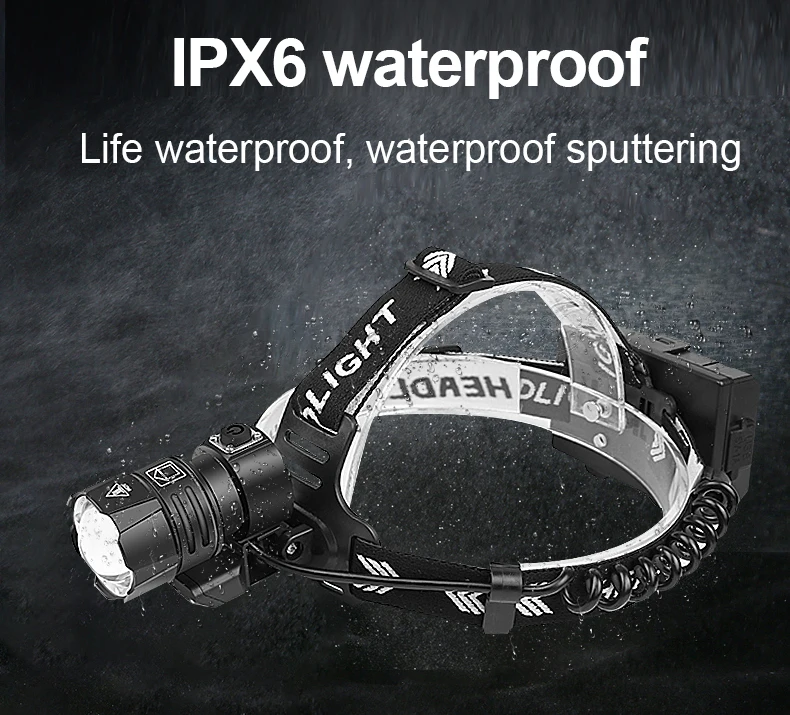 XHP360 High Power LED Headlamp USB Rechargeable Head lantern Super ...