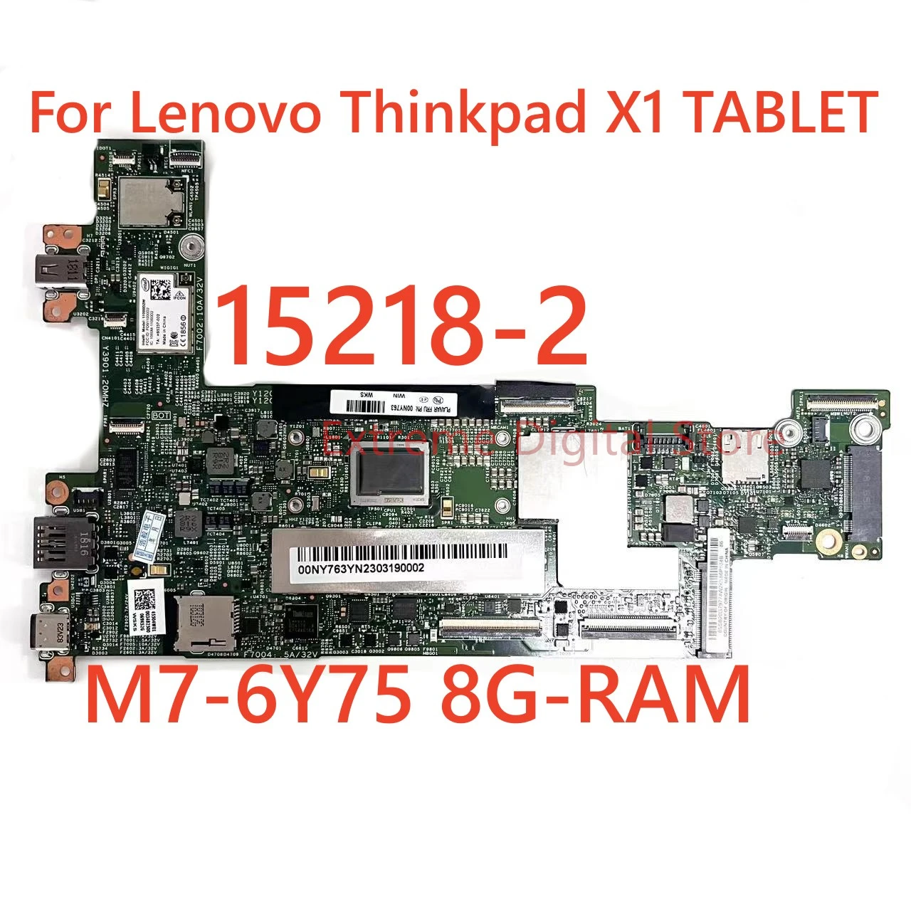 For Lenovo ThinkPad X1 TABLET laptop motherboard 15218 2 with M7 6Y75 ...