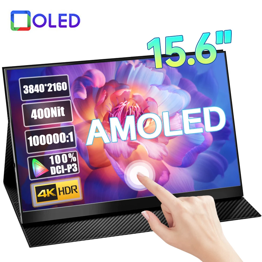 15-6-Inch-4K-AMOLED-Touch-Screen-Portable-Monitor-3840-2160P-400Nit-HDR ...