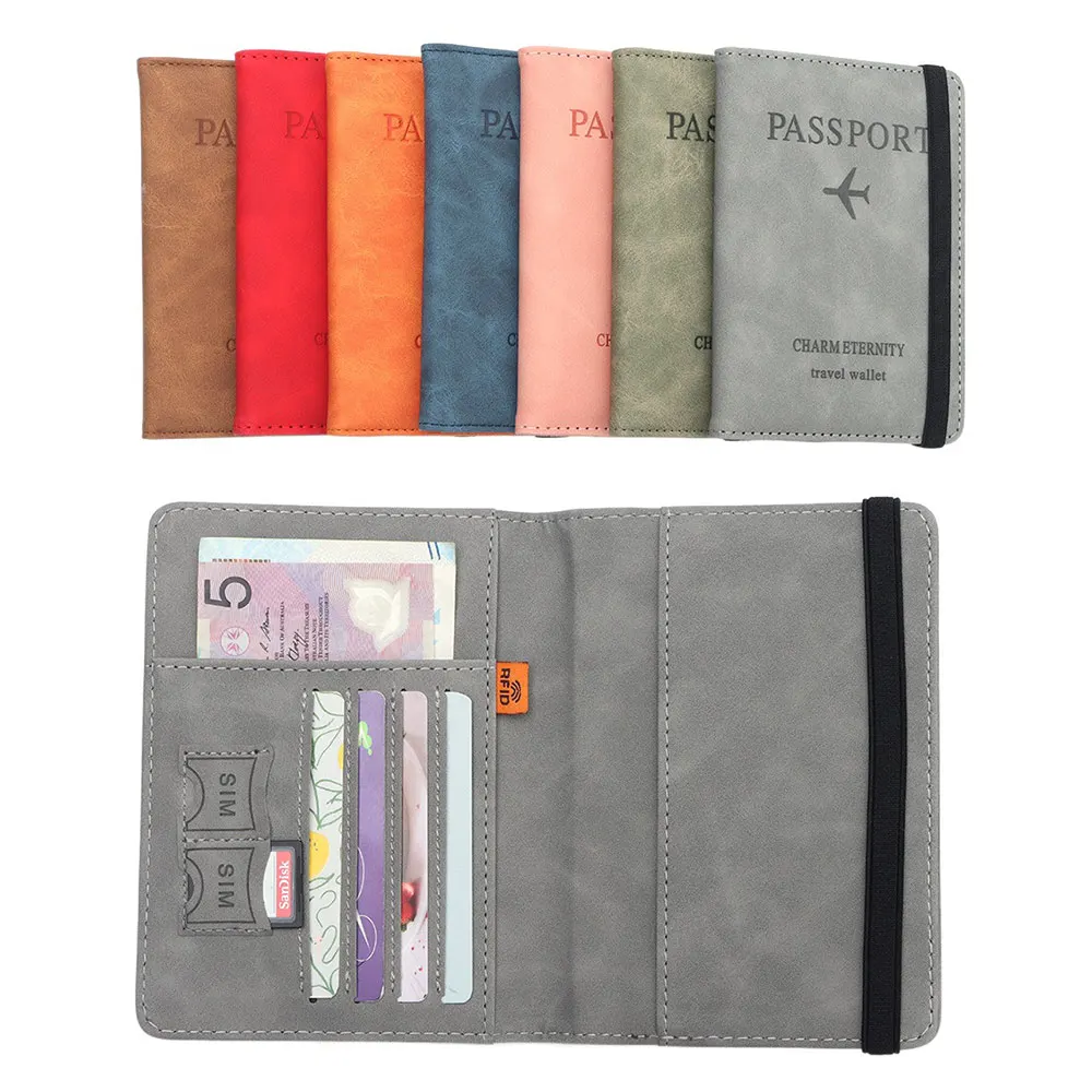 1PC-RFID-Leather-Passport-Bag-Multi-function-Document-Package-Portable ...