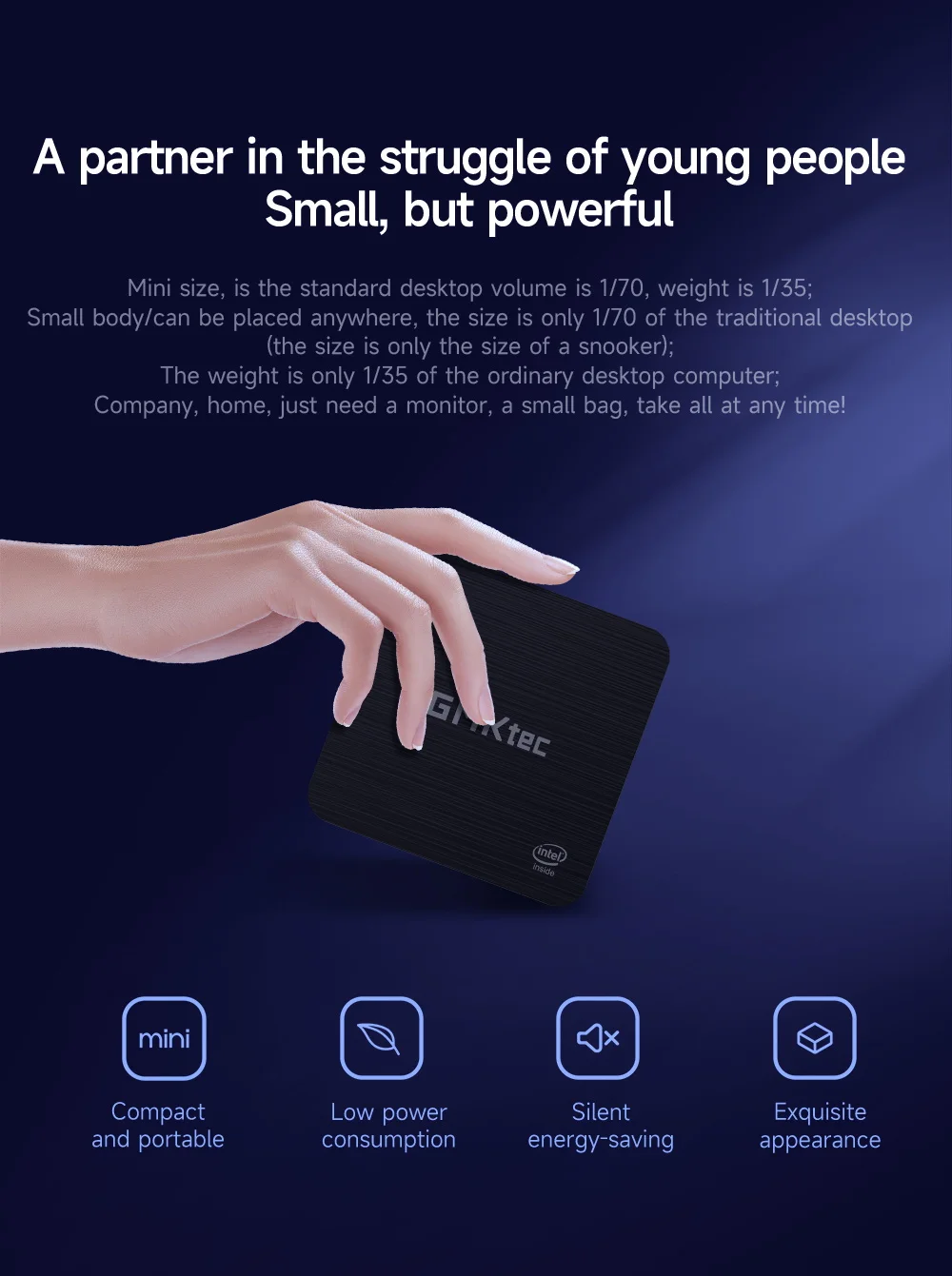 GMKtec G2 Mini PC Windows 11 Pro Alder Lake N100 Intel 12th DDR5 12GB ...