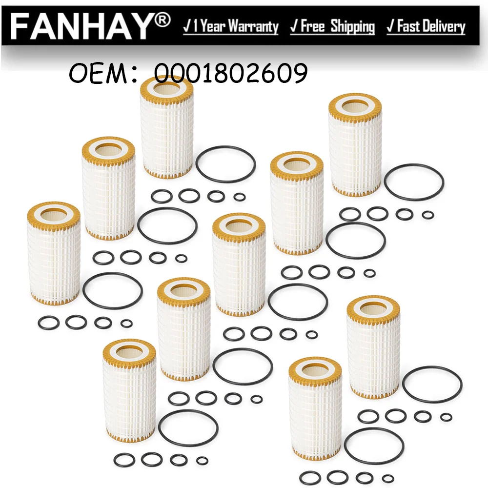 10PCS-Engine-Petrol-Oil-Filter-For-Mercedes-Benz-0001802609-0001802209 ...