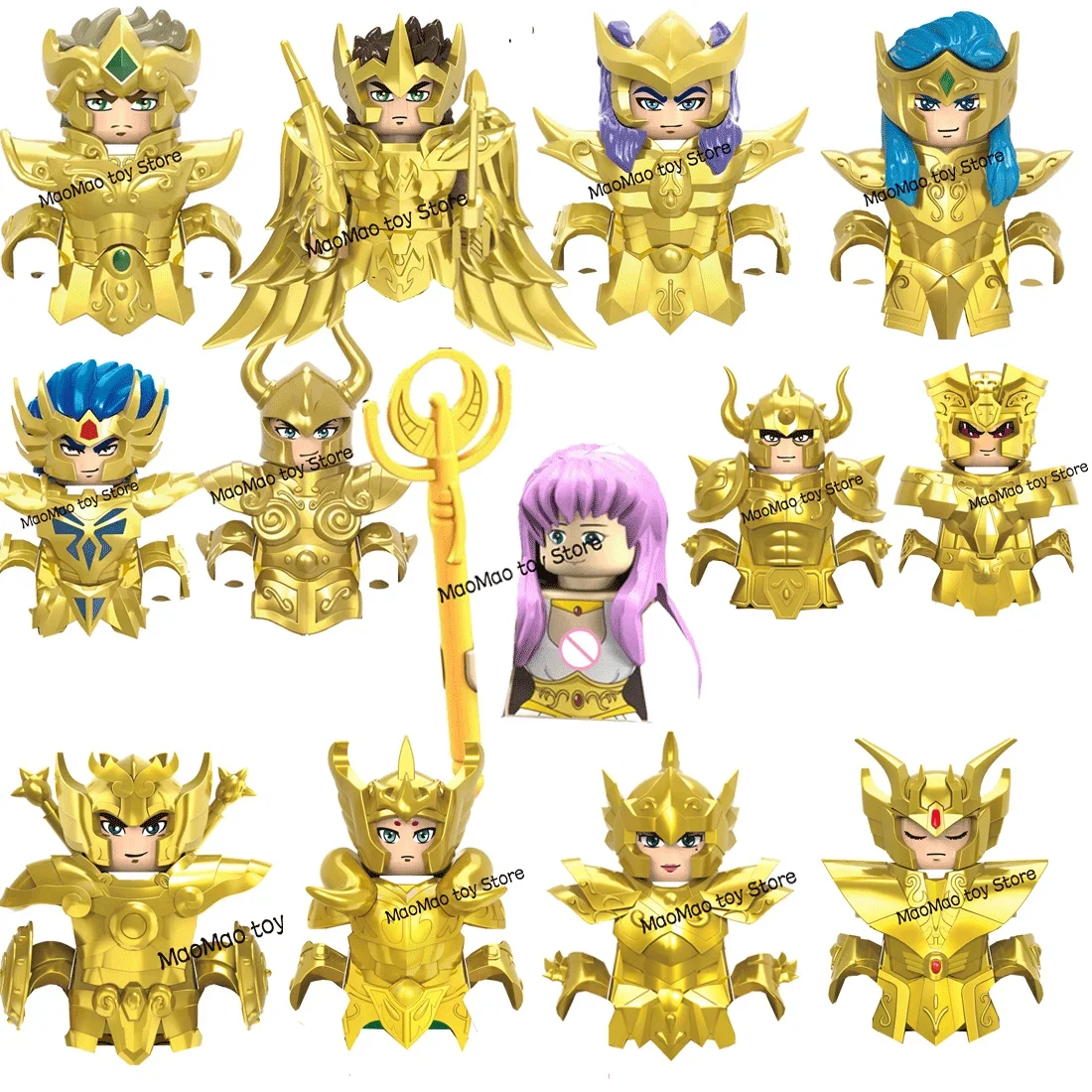 Gold-Saint-Shiryu-Seiya-Hyoga-Ikki-Shaka-Dohko-Mu-Figures-Minifigures ...