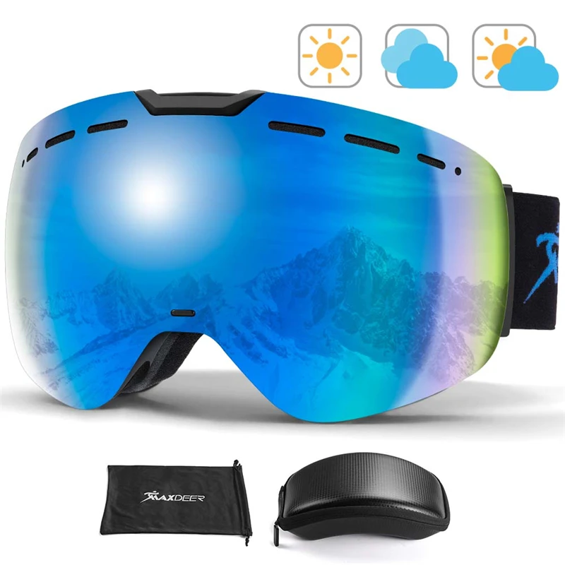 Magnetic-Ski-Snowboard-Goggles-Men-Women-Snow-Glasses-Skiing-Eyewear ...
