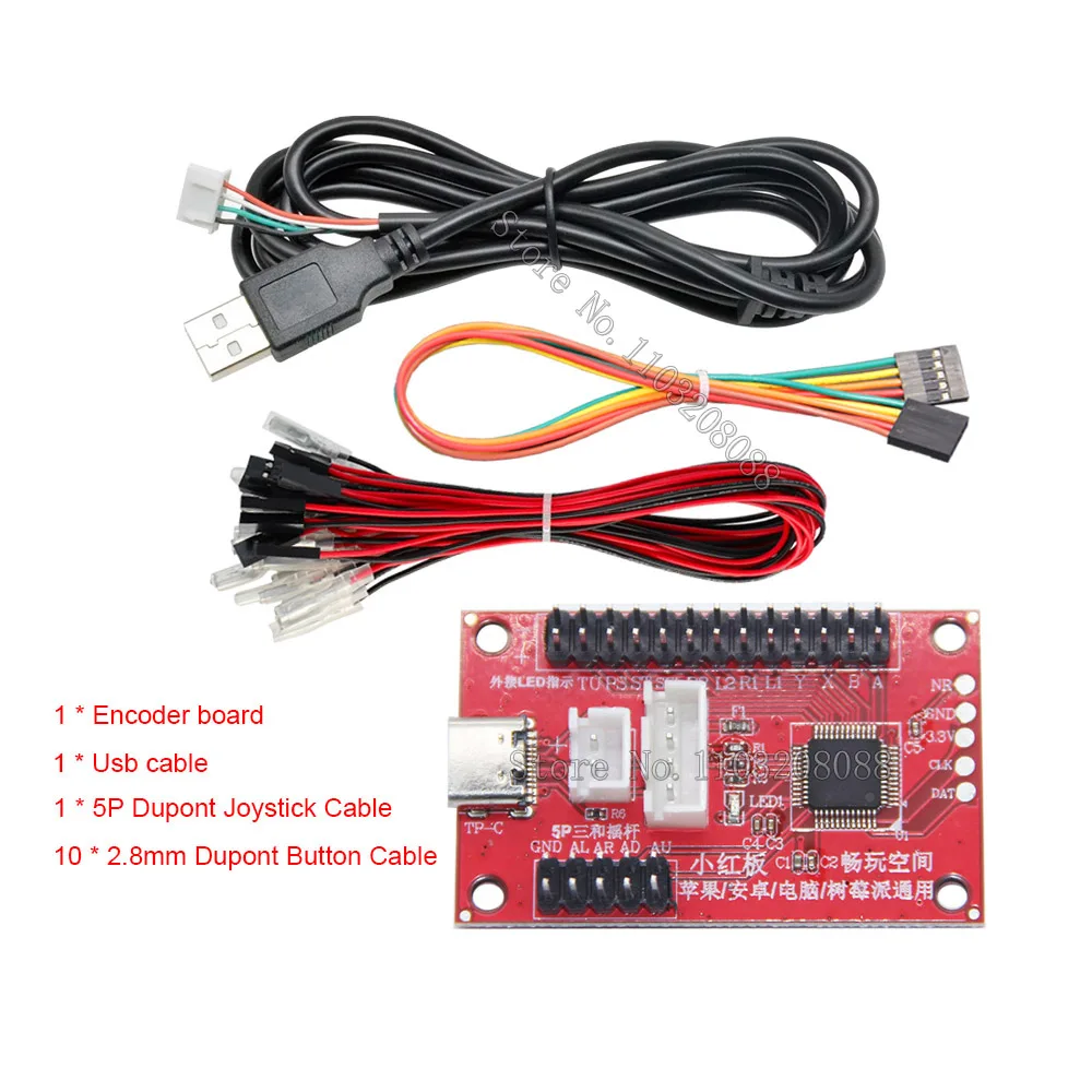 USB-Arcade-Zero-Delay-Joystick-Encoder-PCB-Board-Game-Controller-For-PC ...