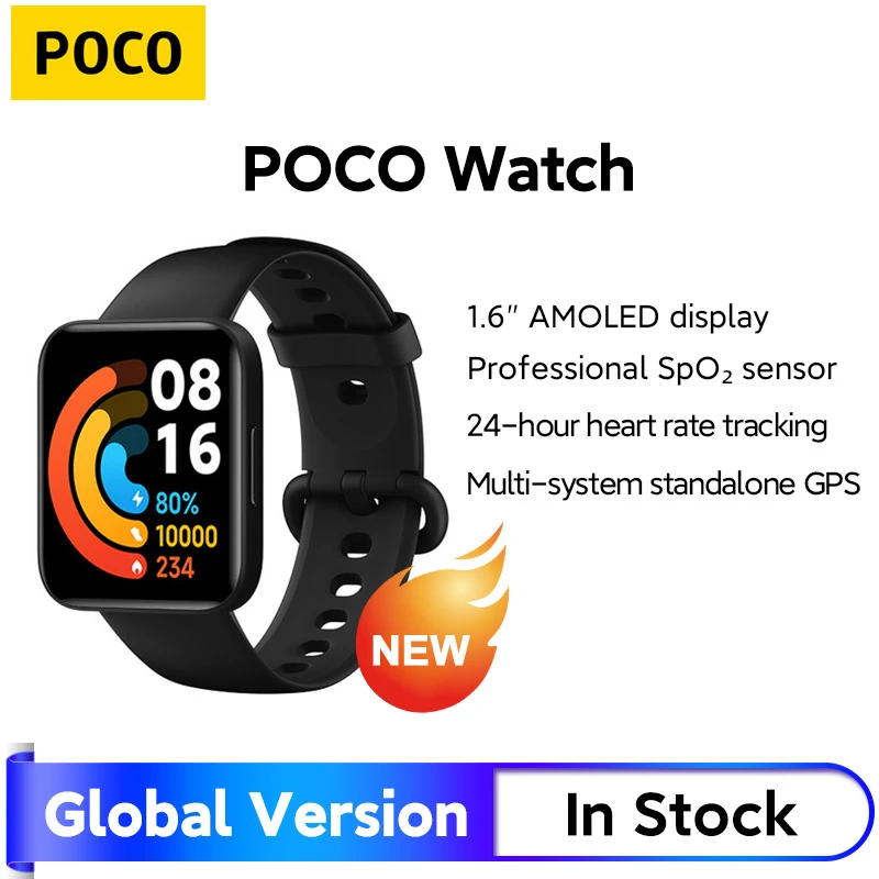 Global Version Poco Watch 1.6'' Amoled Display 14 Days Battery Gps ...