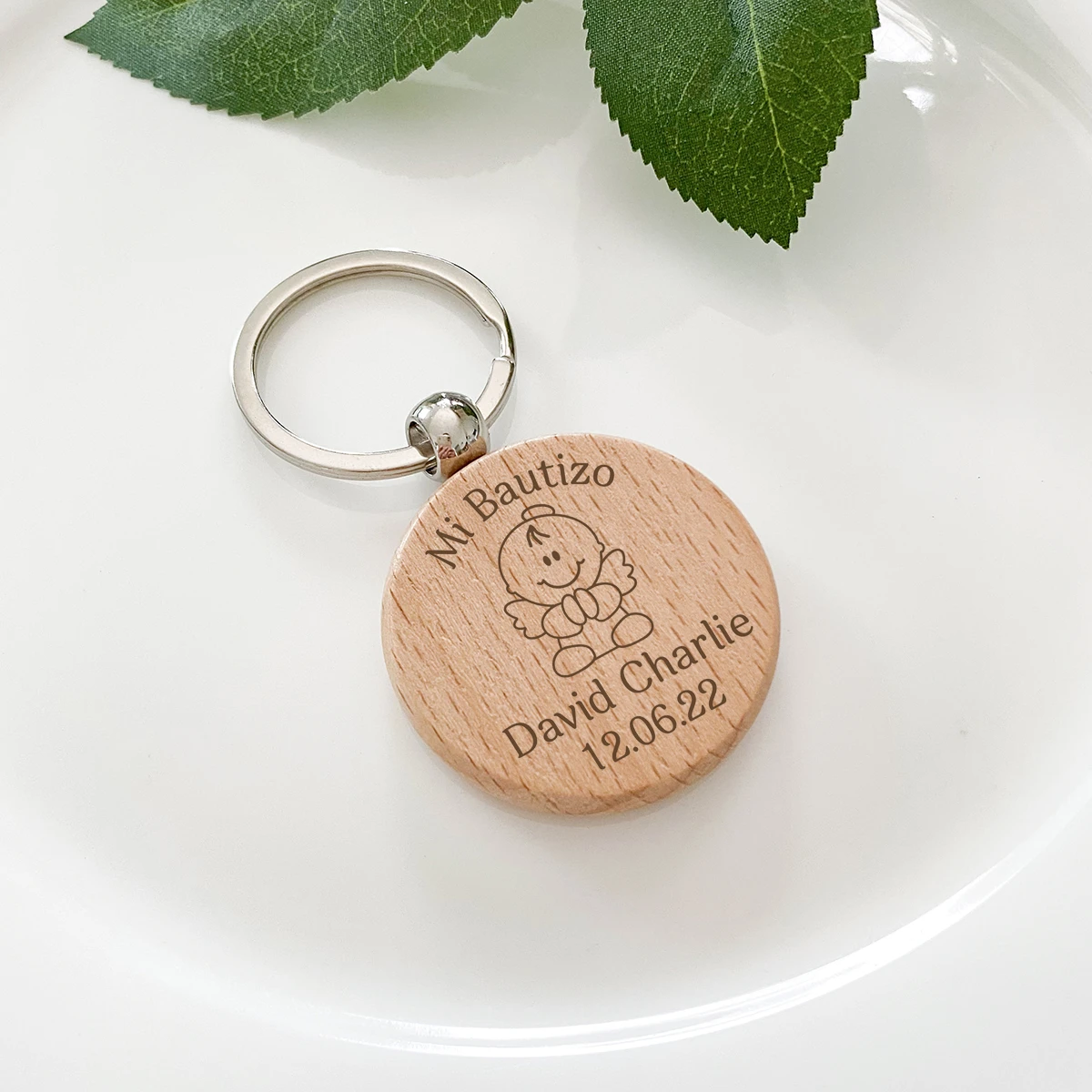 20pcs Personalized Wood Christening Keychains First Holy Communion ...