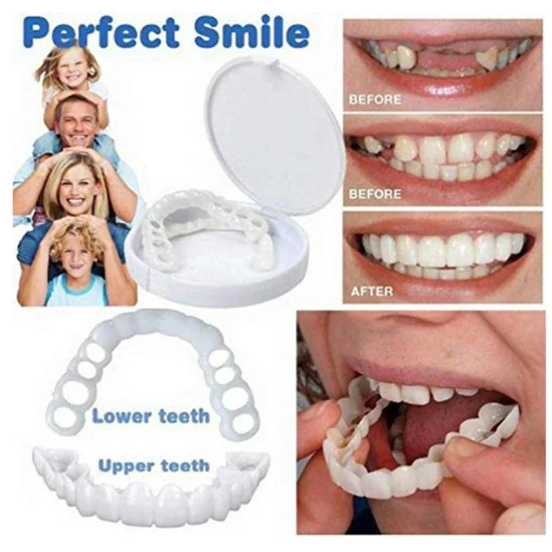 Perfect-Fit-Teeth-Whitening-Fake-Tooth-Cover-Snap-on-Smile-Veneers ...