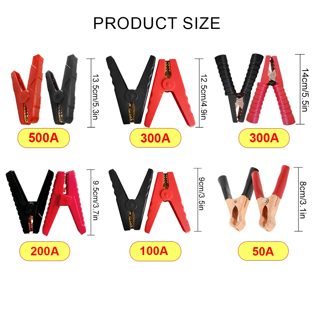 50A-300A-Copper-Plated-Pure-Copper-Alligator-Clips-Terminal-Electrical ...