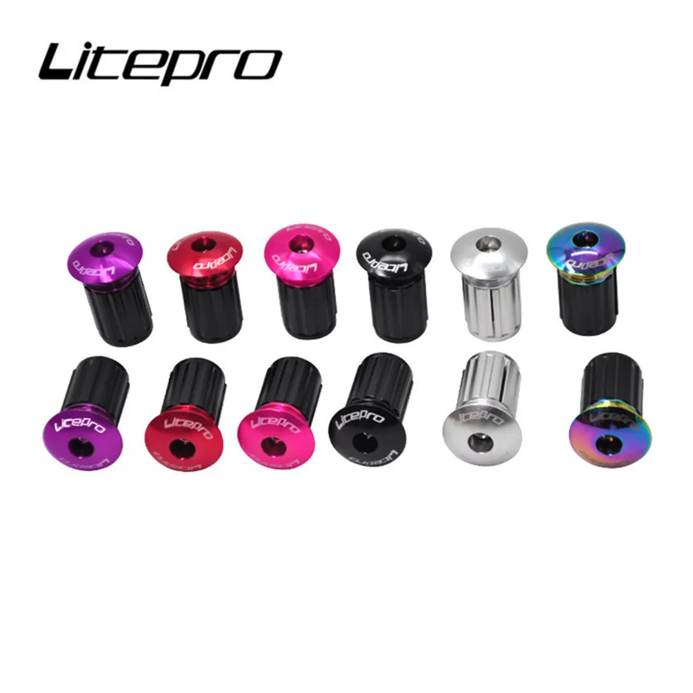 Litepro Folding Bike Handle Grips Plugs 22-24MM MTB Bicycle Handlebar ...