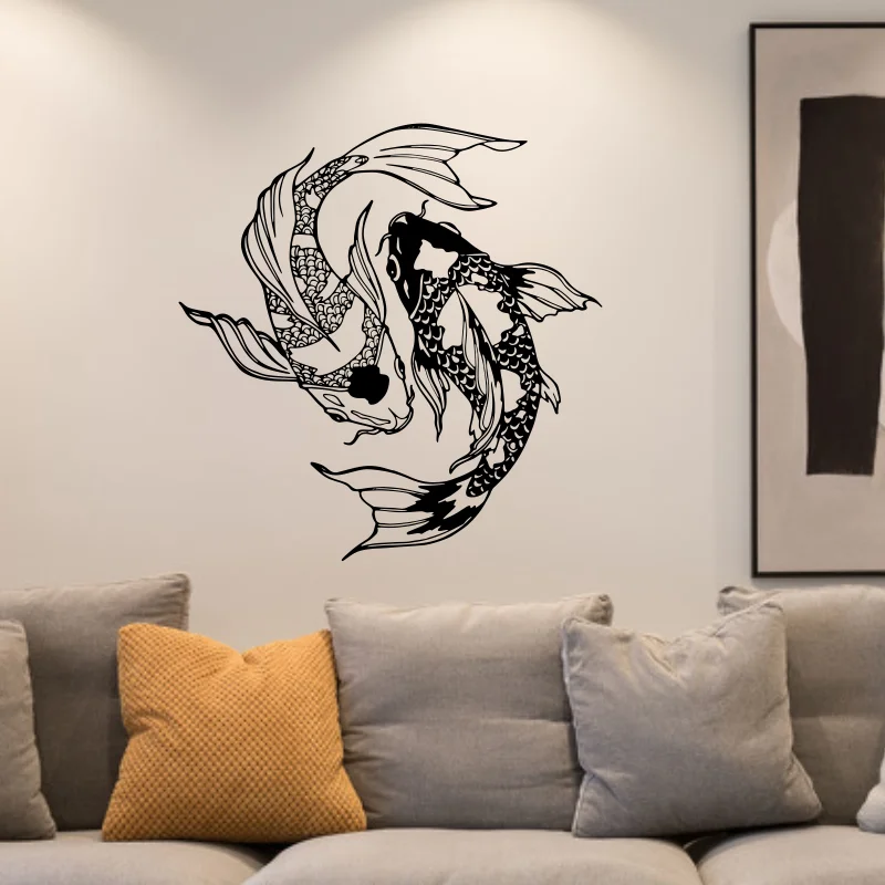 Koi-Fish-Wall-Decals-Vinyl-Interior-Home-Decor-for-Living-Room-Bedroom ...