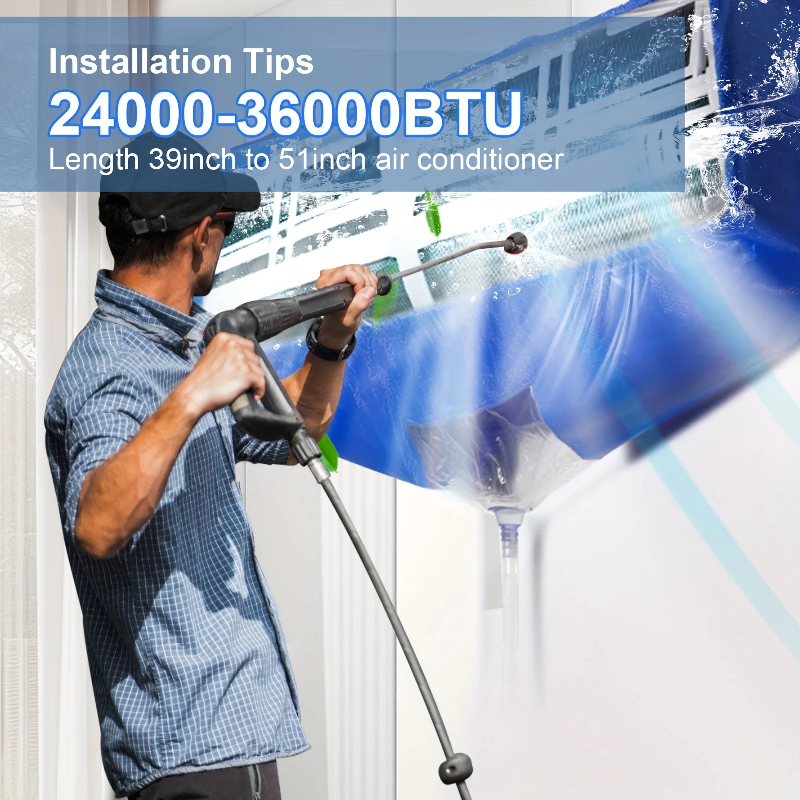 Large-95-130cm-Air-Conditioner-Cleaning-Cover-Kit-Double-Thickening ...