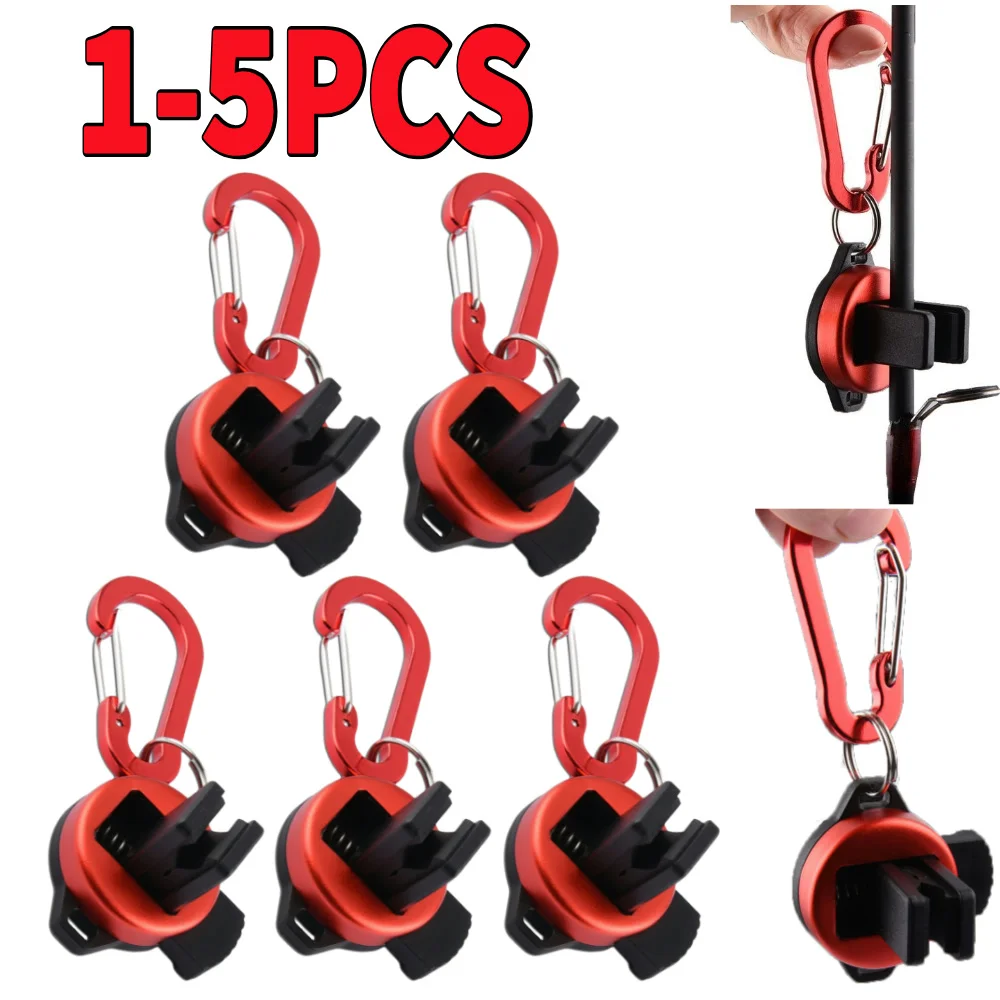 1-5PCS-Fly-Fishing-Rod-Holder-Aluminum-Alloy-Waist-Belt-Rod-Holder-Clip ...