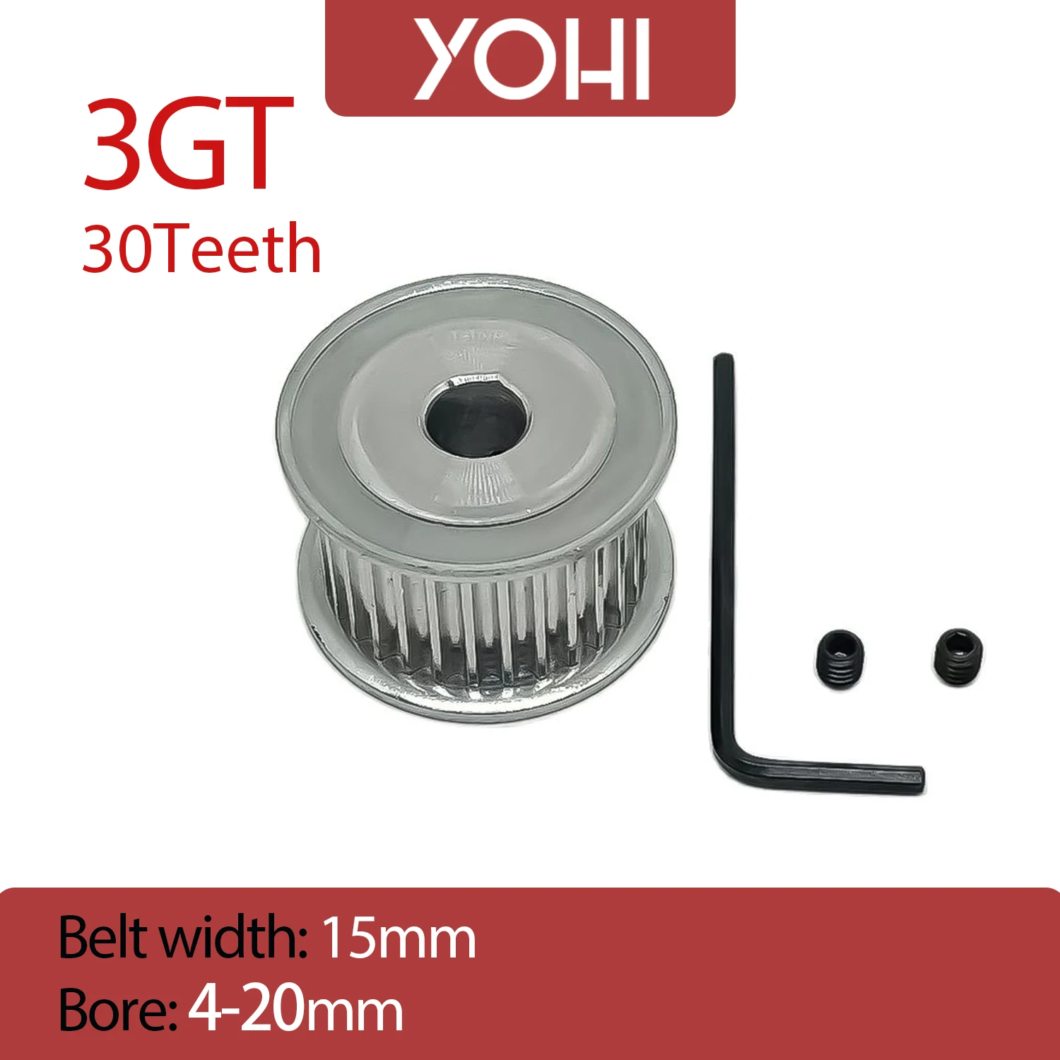 3GT 3M 30Teeth AF Timing Belt Pulley Bore 4/5/6/6.35/7/8/10/11/12/12.7 ...