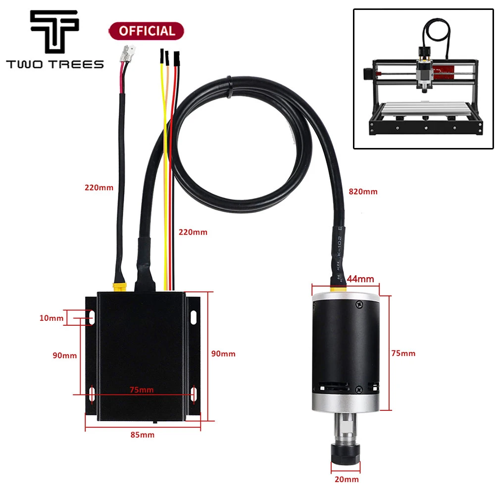 10000 Rpm Brushless DC Motor Kit 24V Drive Board with Cable Suitable ...