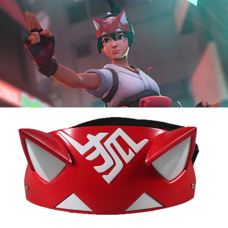 Anime Game Overwatch 2 Cosplay Kiriko Fox Mask Headband Adult Women Men ...