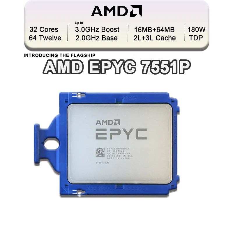 AMD EPYC 7551P 2.0 GHz 32 Core 64 Thread CPU Processor 180W ...