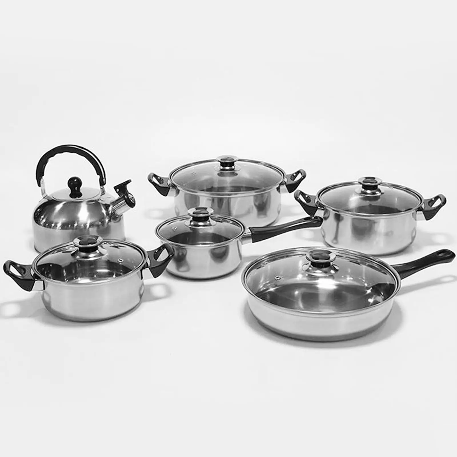 Kitchen Cookware Sets Portable Sturdy Stainless Steel Soup Pot Kitchen ...