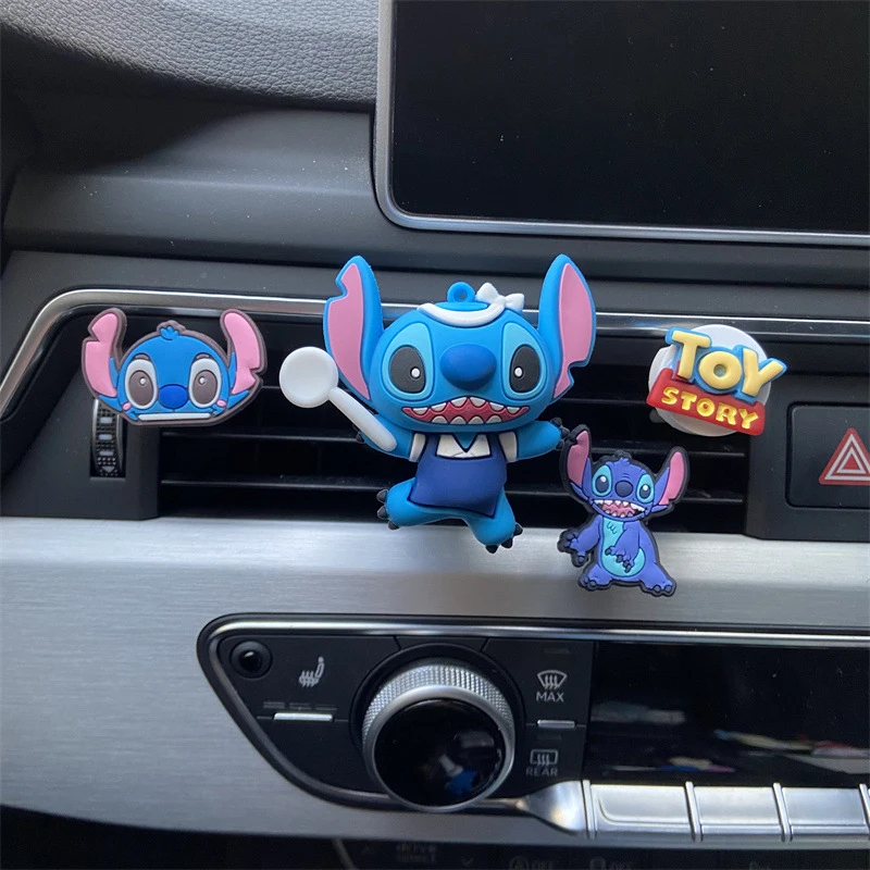 Disney Stitch Car Perfume Anime Figure Toys Stitch Cartoon Interior ...