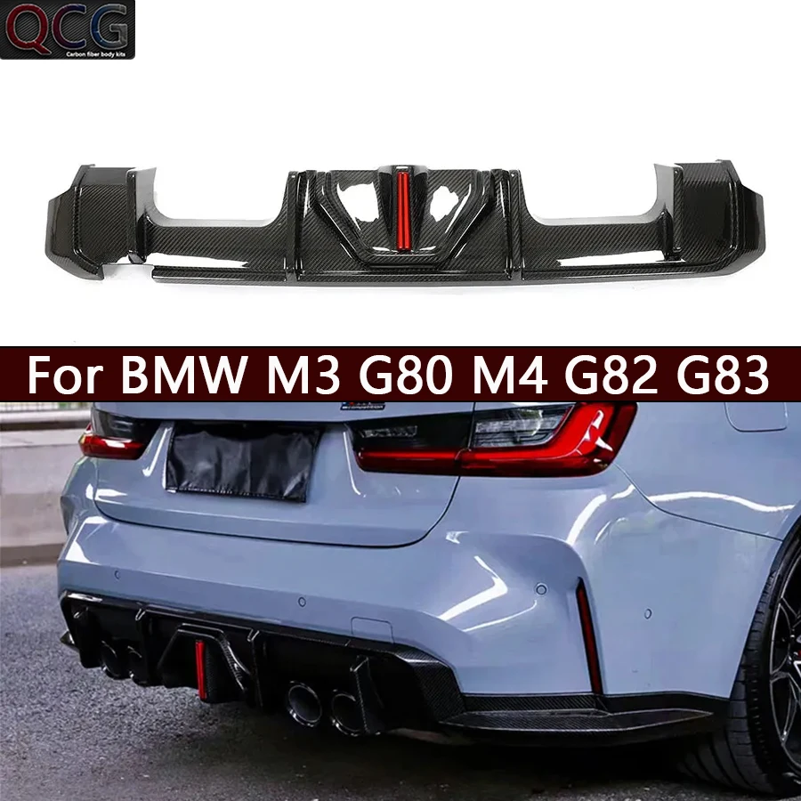 For BMW M3 G80 M4 G82 G83 Carbon Fiber Back lip Spoiler Rear Bumper ...