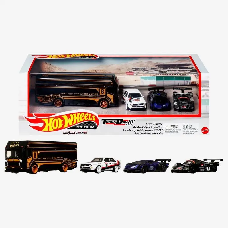 Hot Wheels 986N-Gmh39 Premium Collector Display Set: 3 Toy Cars & 1 ...