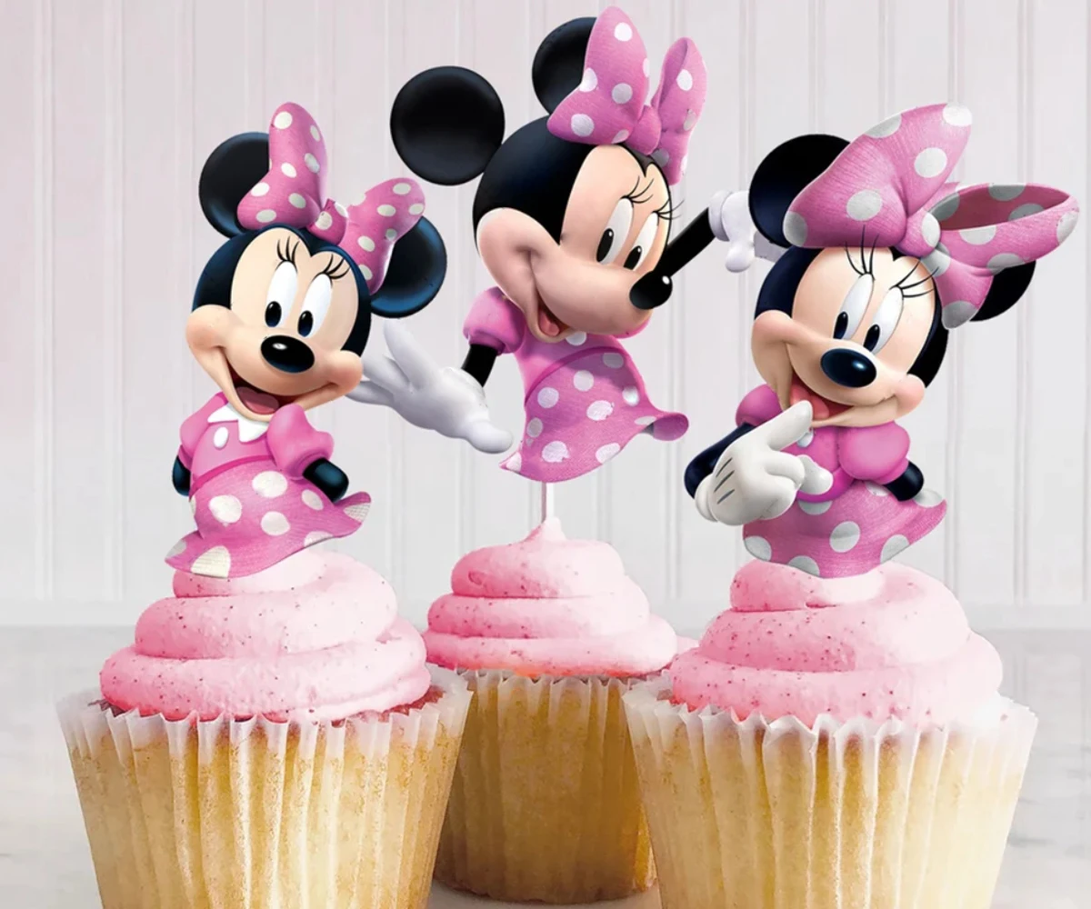 24pcs-Minnie-Mouse-Cupcake-Toppers-Mickey-Cake-Toppers-Birthday-Party ...