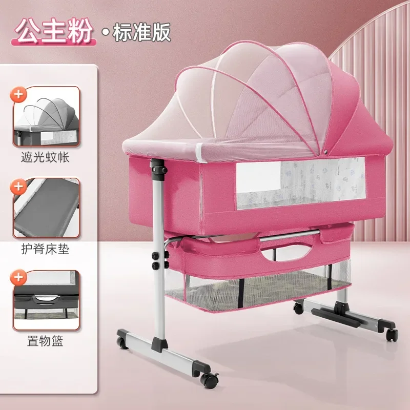 Baby-Crib-Newborn-Bed-Splicing-Big-Bed-Baby-Crib-Bb-Crib-Cradle-Bed ...