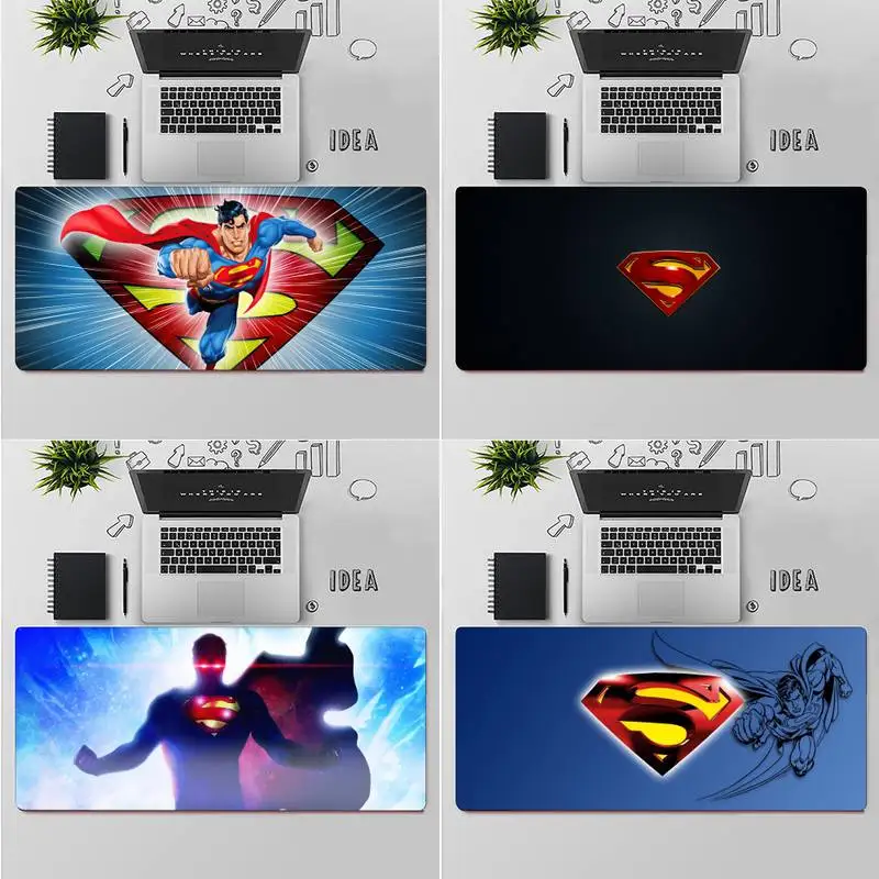 Cool Superman man Durable Rubber Mouse Mat Pad table Rug PC Laptop ...
