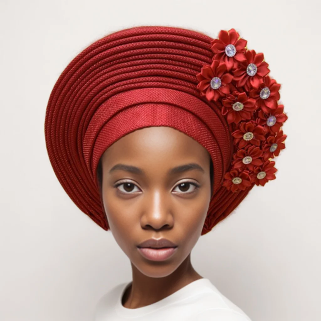 Nigerian-Handmade-Auto-Gele-Aso-Oke-Designs-Breathable-Hat-Scarfs-Inner ...