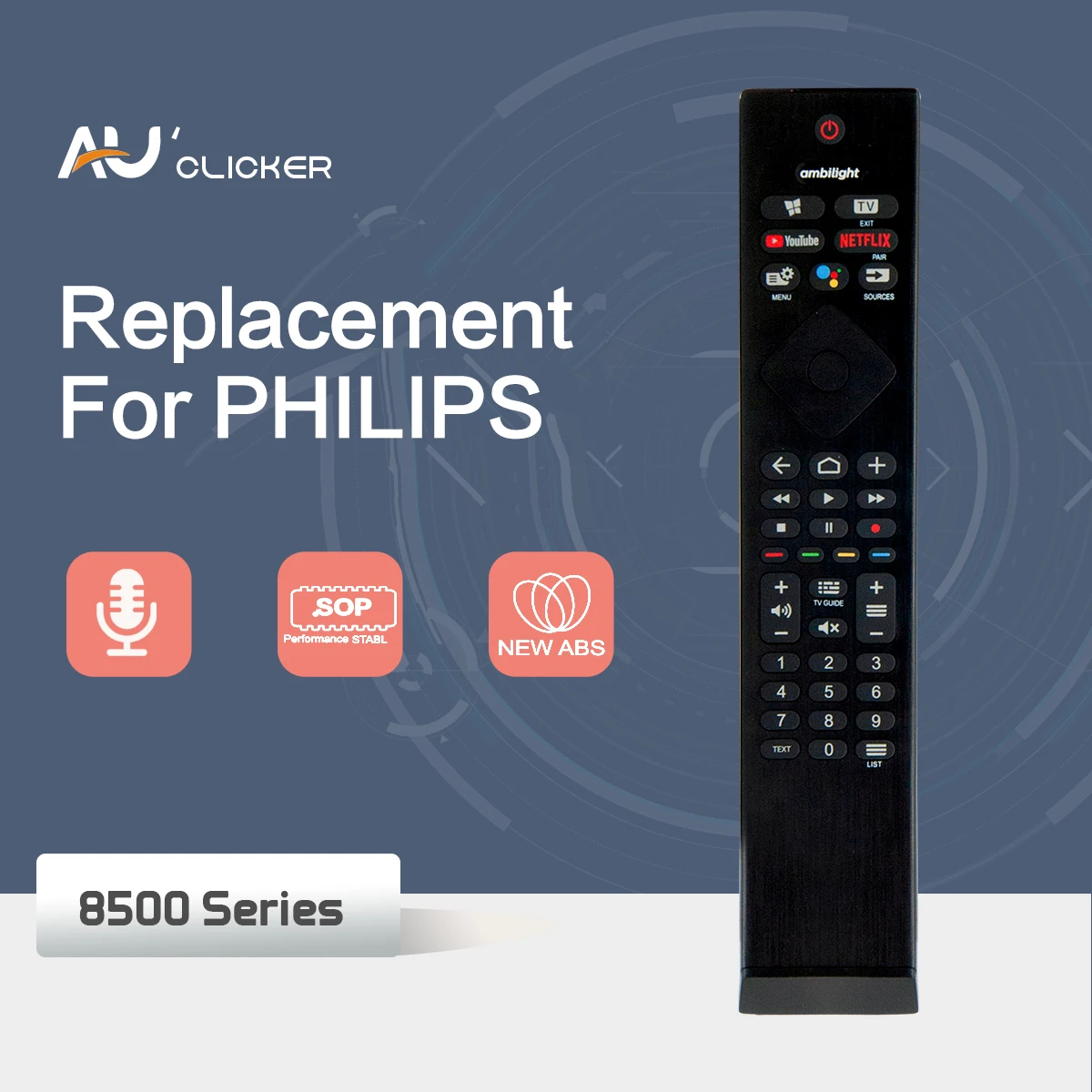 Ambilight-Voice-TV-Remote-Control-8506-8500-pus85-Series-For-Philips-4K ...