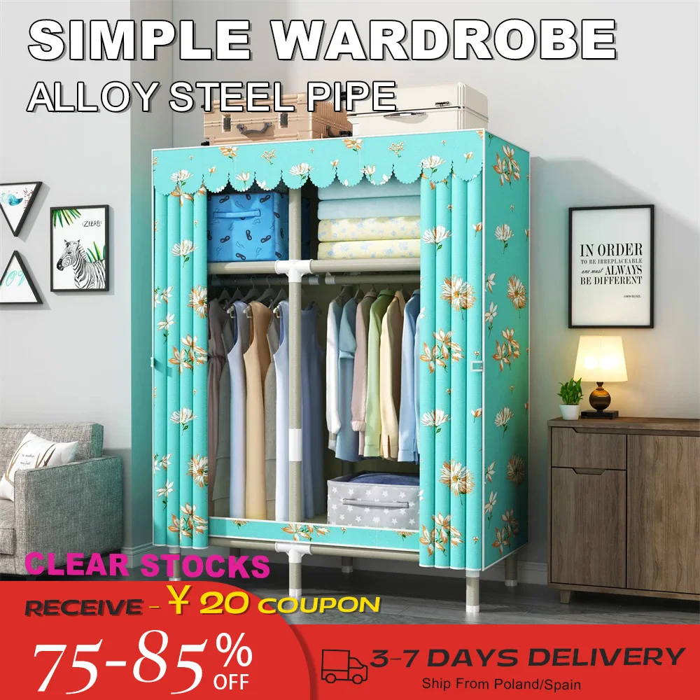 LEEGOHOME-Wardrobe-105x45x170cm-26mm-Painted-Alloy-Steel-Pipe-ABS-Interface-Wholesale-Purchasing ...
