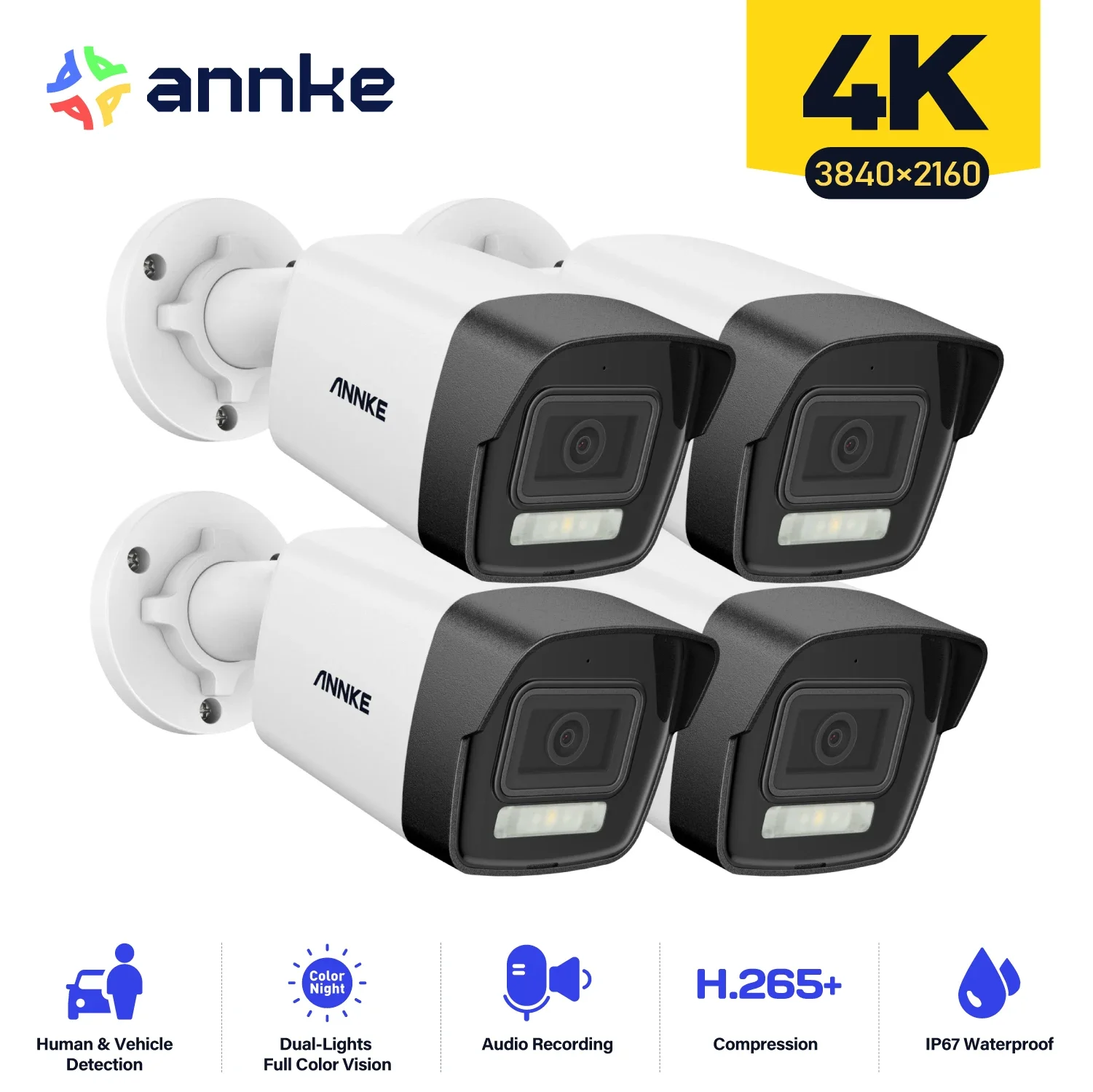 ANNKE-4X-Ultra-HD-8MP-POE-Camera-4K-Outdoor-Indoor-Weatherproof ...